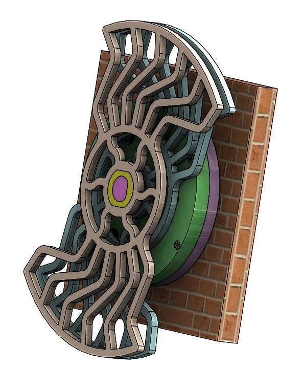 HSD1VS2-A01 Kinematics Sculpture rotating mechanism unit diy 3D model ...