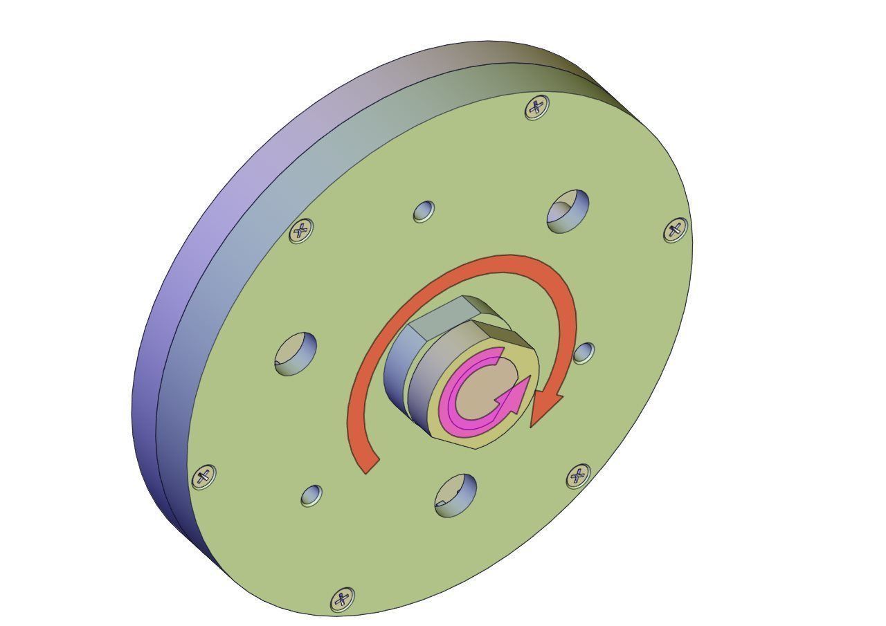 HSD1VS2-A01 Kinematics Sculpture rotating mechanism unit diy 3D model ...