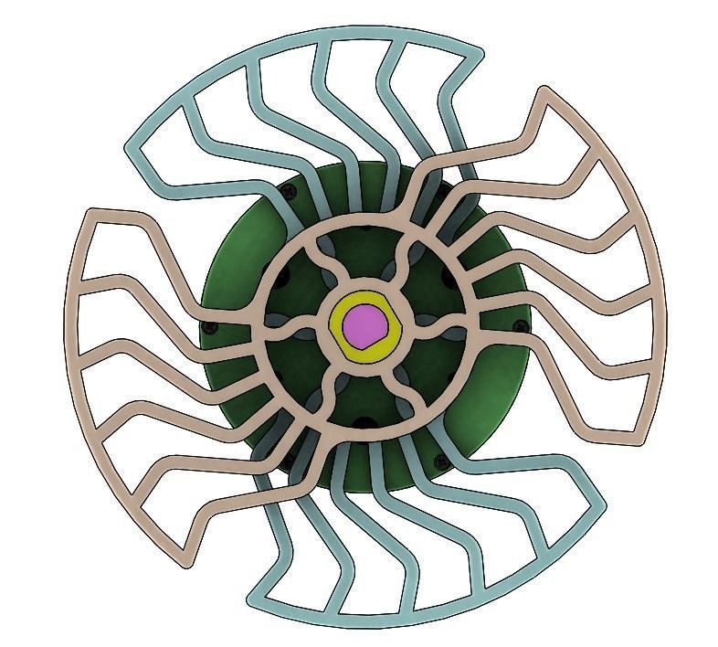 HSD1VS2-A01 Kinematics Sculpture rotating mechanism unit diy 3D model ...