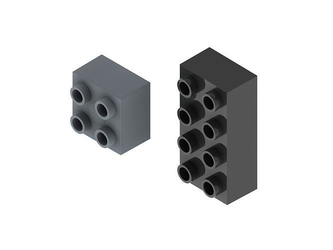 2x2 and 2x4 Building Blocks Design 3D model rigged | CGTrader