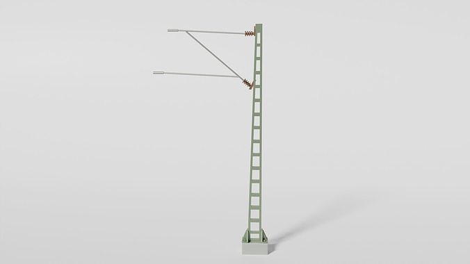3D model Standard overhead line mast VR / AR / low-poly | CGTrader