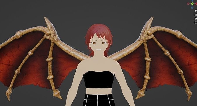 3D model Dragon Girl Vrchat 3D model VR / AR / low-poly | CGTrader