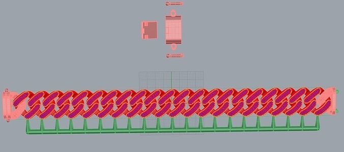 Unique Hexagon Shape Cuban Chain Cad File 3D model 3D printable | CGTrader