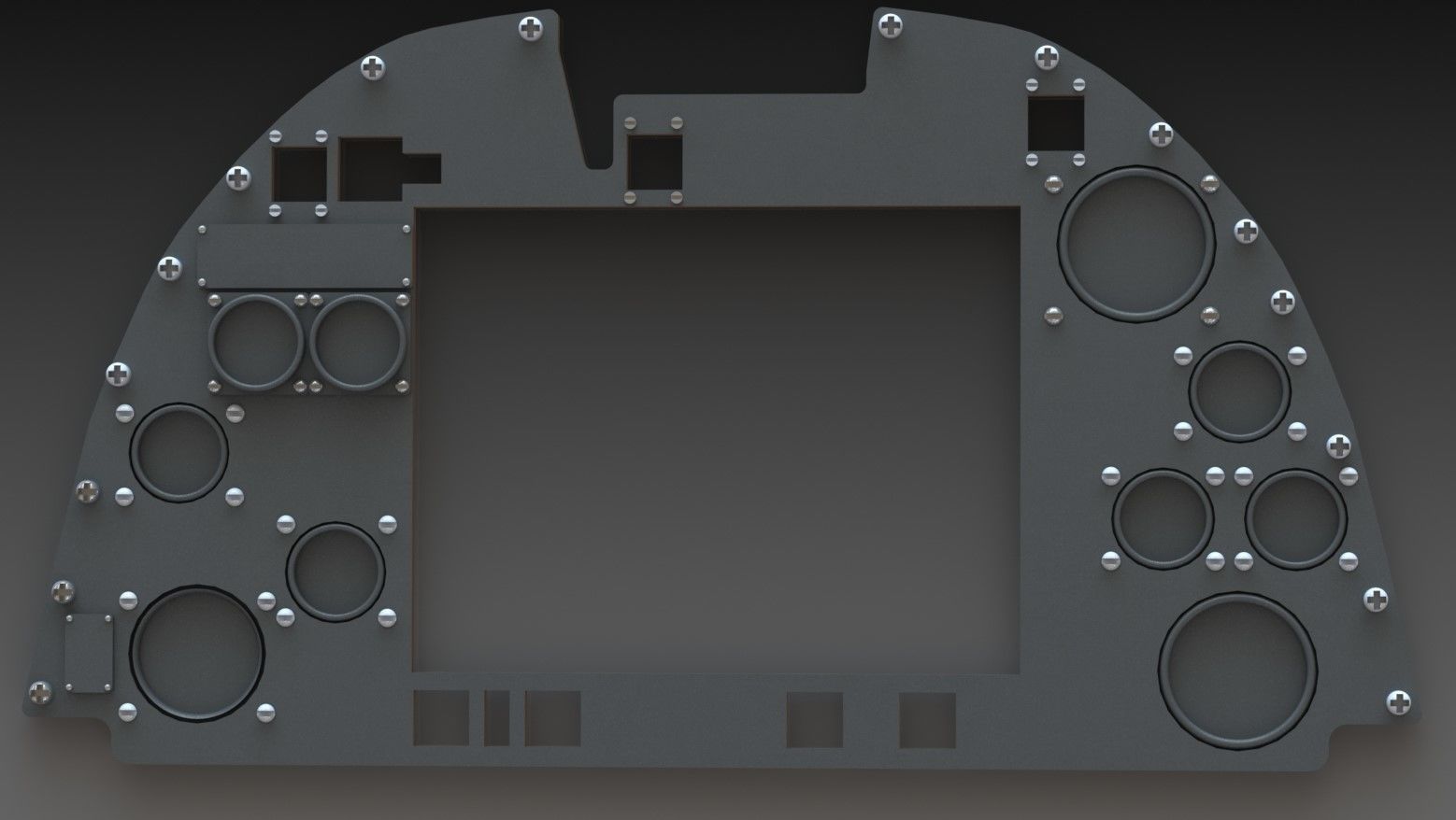 Spitfire Hight definition dashboard STL FILES 3D print model 3D model ...
