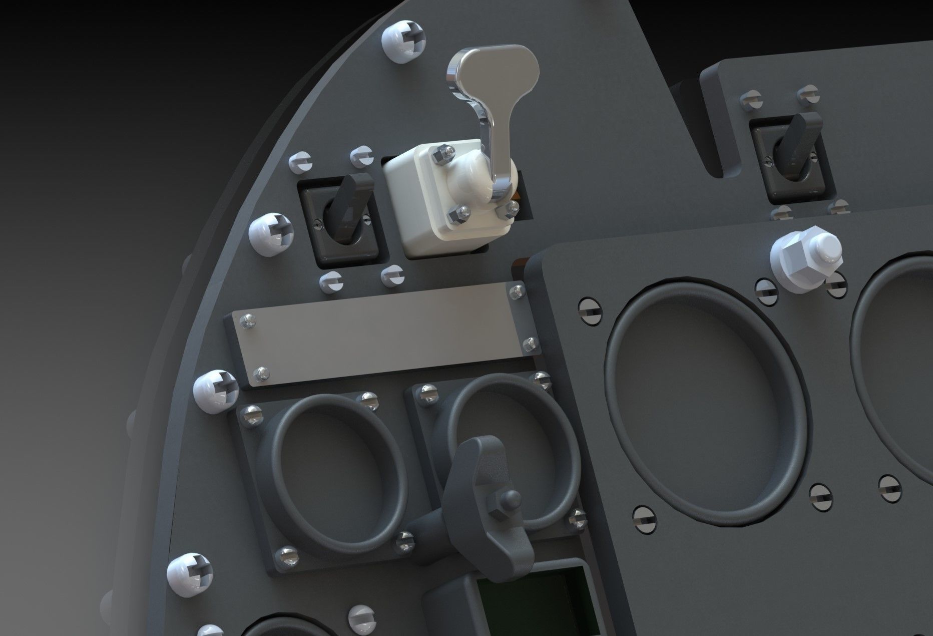 Spitfire Hight definition dashboard STL FILES 3D print model 3D model ...