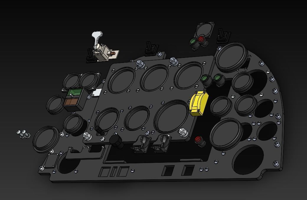 Spitfire Hight definition dashboard STL FILES 3D print model 3D model ...
