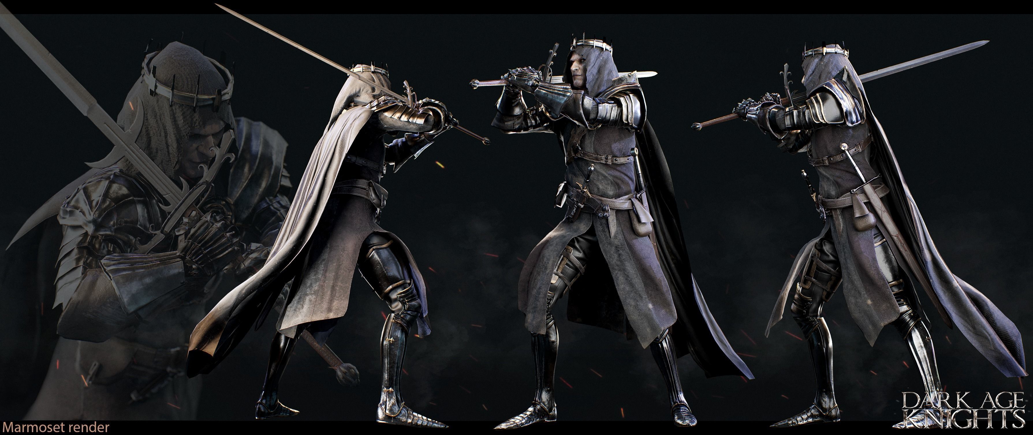 3D model Dark Age Knight - Game ready VR / AR / low-poly | CGTrader
