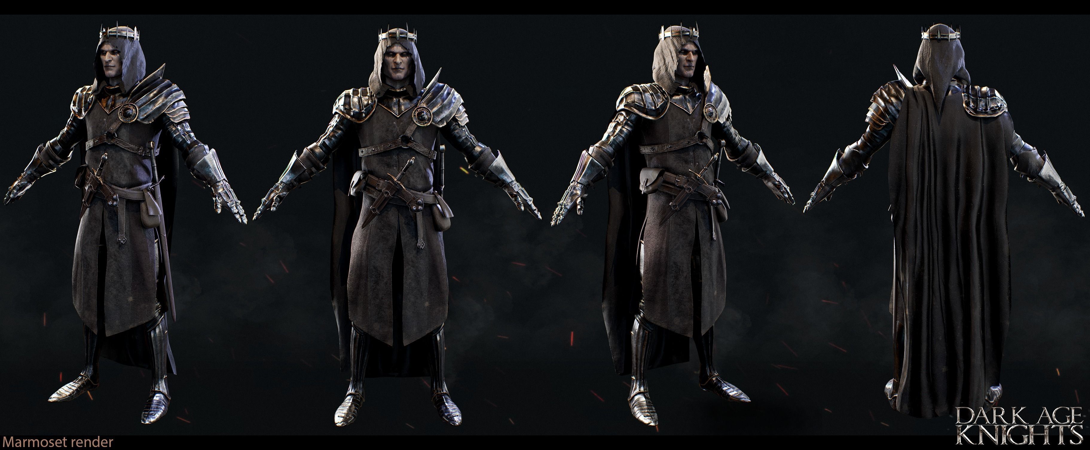 3D model Dark Age Knight - Game ready VR / AR / low-poly | CGTrader