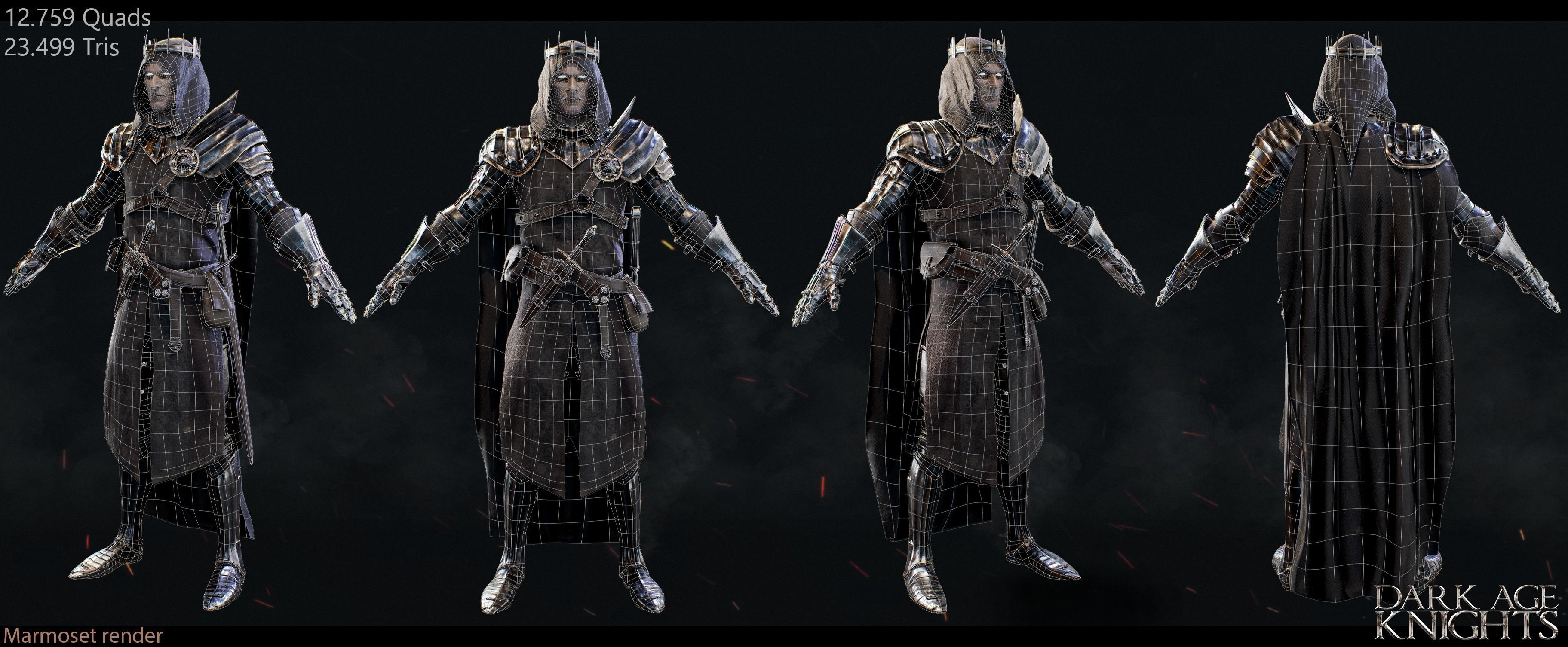 3D model Dark Age Knight - Game ready VR / AR / low-poly | CGTrader