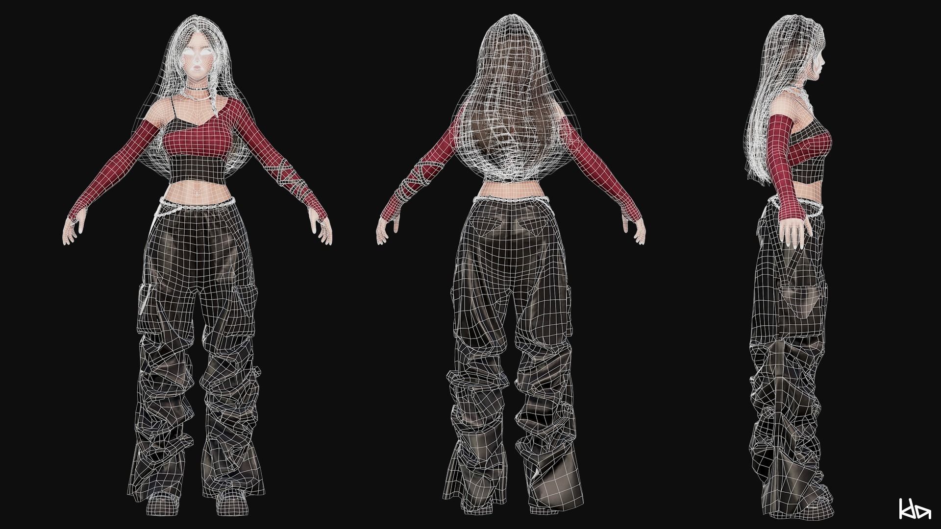 3D model K-POP SERIES Lola - Game Ready VR / AR / low-poly | CGTrader