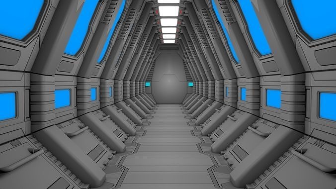 Sci Fi Corridor 3D model | CGTrader
