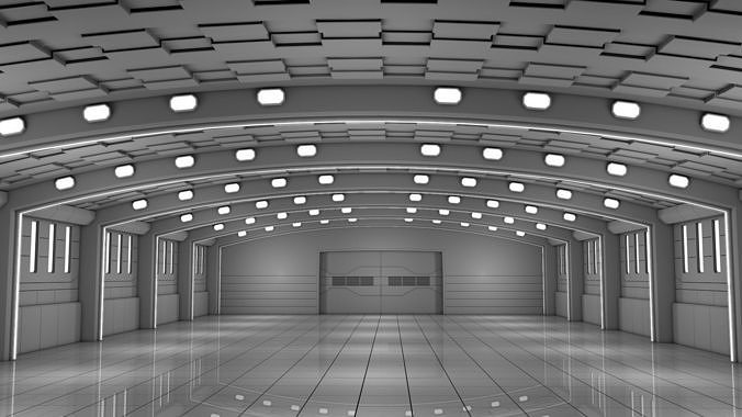 Sci Fi Warehouse 3D model | CGTrader