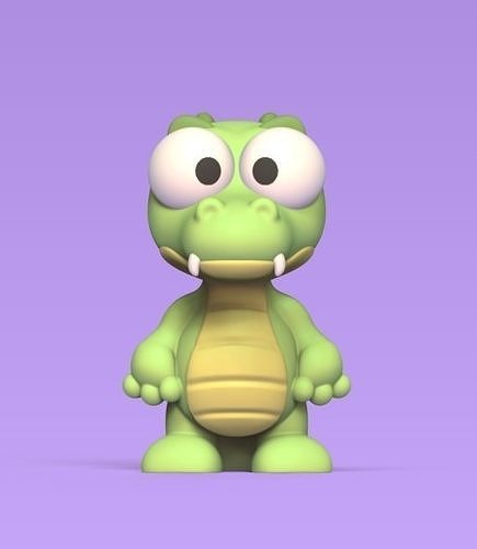Funny Alligator 3D model 3D printable | CGTrader
