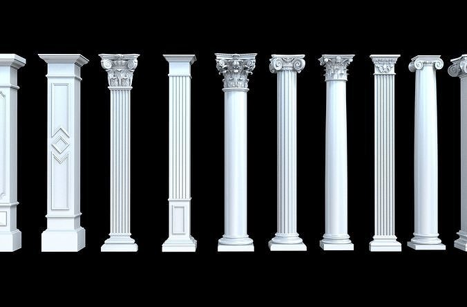 Classical Columns pillar decorate 3d model 3D model | CGTrader