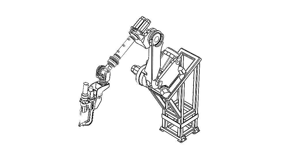 Elevated Welding Robot free 3D model rigged | CGTrader