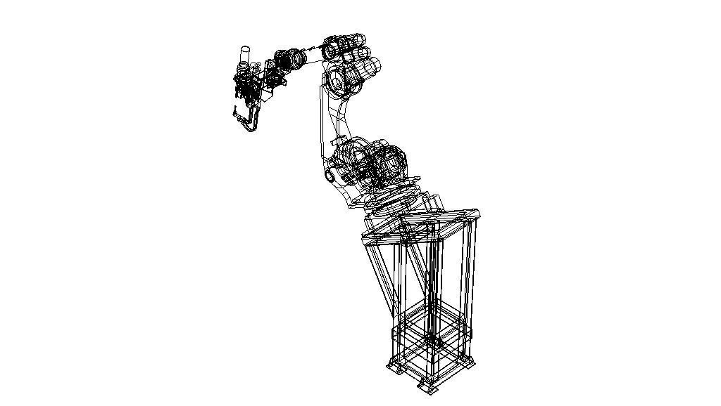 Elevated Welding Robot free 3D model rigged | CGTrader