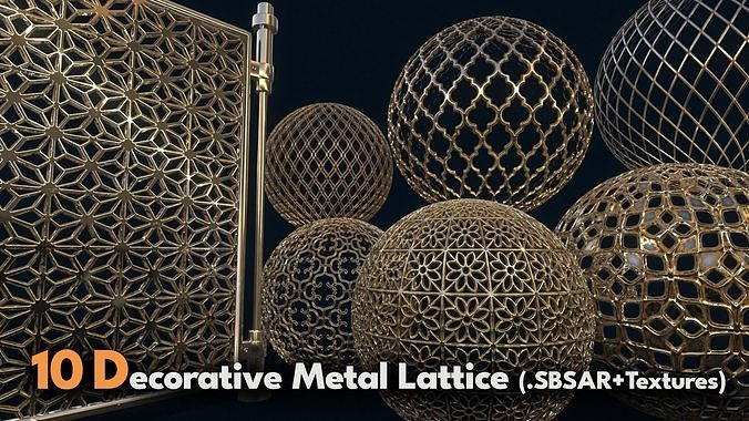 10 Decorative Metal Lattice SBSAR - Textures 3D model | CGTrader