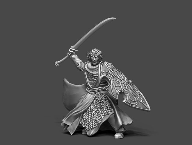 Elf warrior - 35mm scale 3D model 3D printable | CGTrader