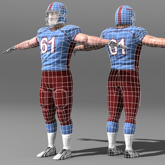 3D model Football Player RIGGED VR / AR / low-poly | CGTrader