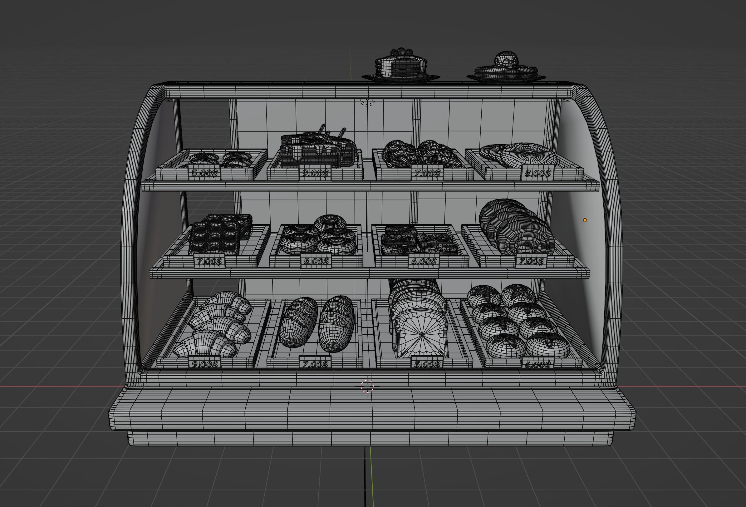 Bakery in Cabinet 3D model | CGTrader
