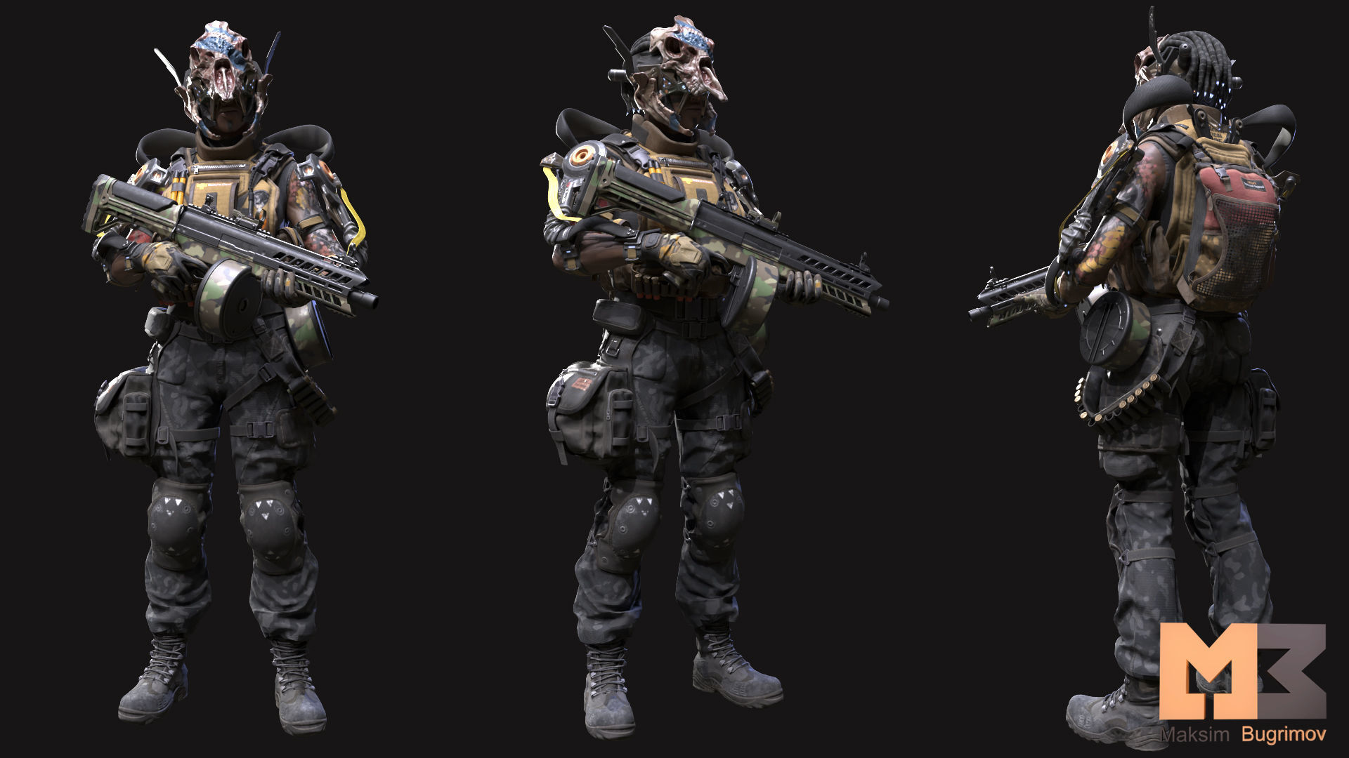 3D model Female Soldiers Pack VR / AR / low-poly | CGTrader
