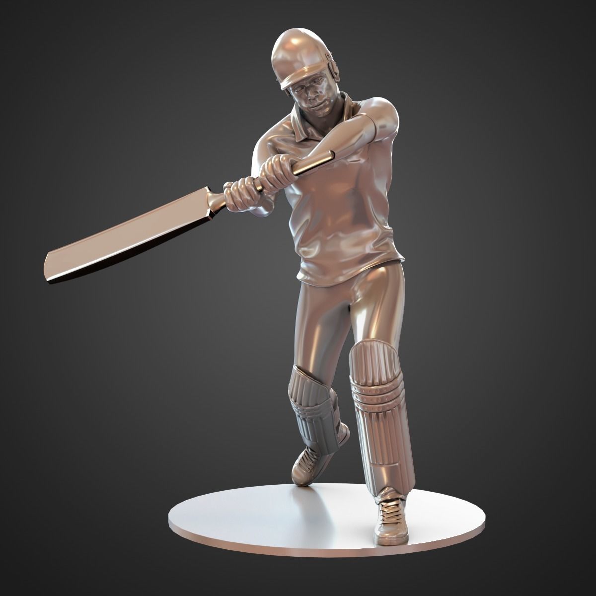cricket player 3D model 3D printable | CGTrader