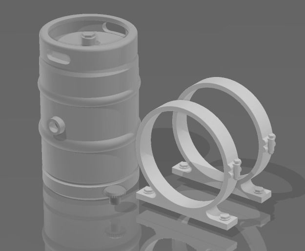 Beer keg fuel tank for hot rods scale autos and dioramas 3D model 3D ...