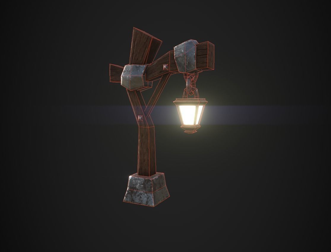 3D model Stylized Light Pole VR / AR / low-poly | CGTrader