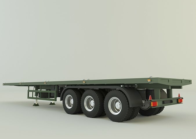 military trailer 3D model | CGTrader