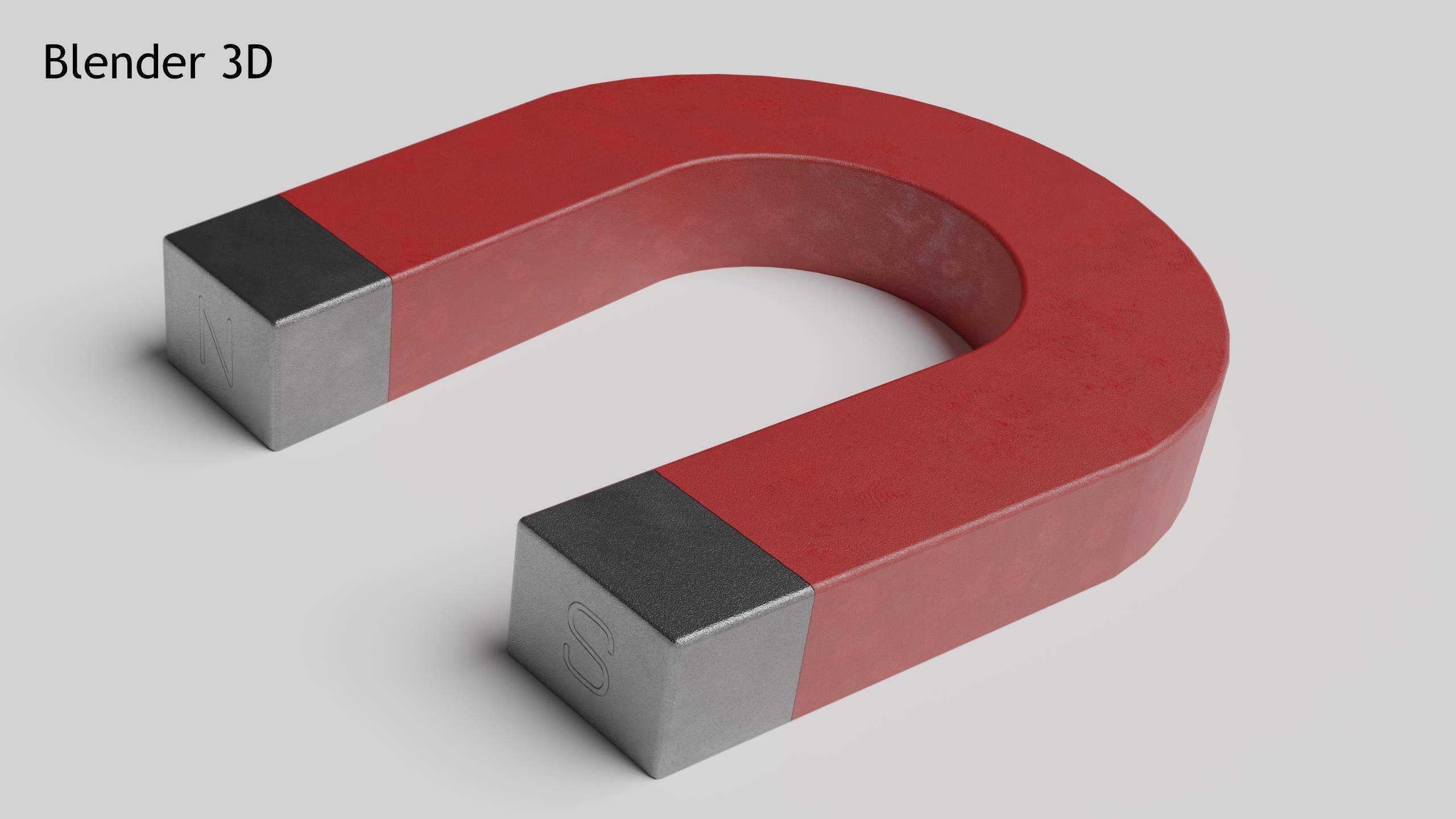 3D model U-Shaped Magnet VR / AR / low-poly | CGTrader