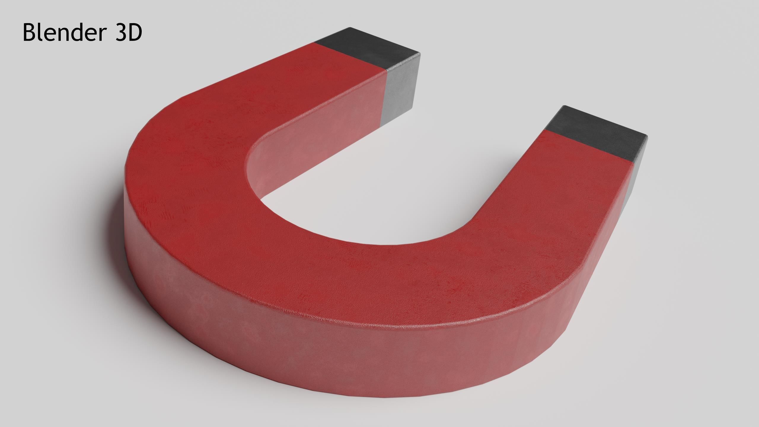 3D model U-Shaped Magnet VR / AR / low-poly | CGTrader