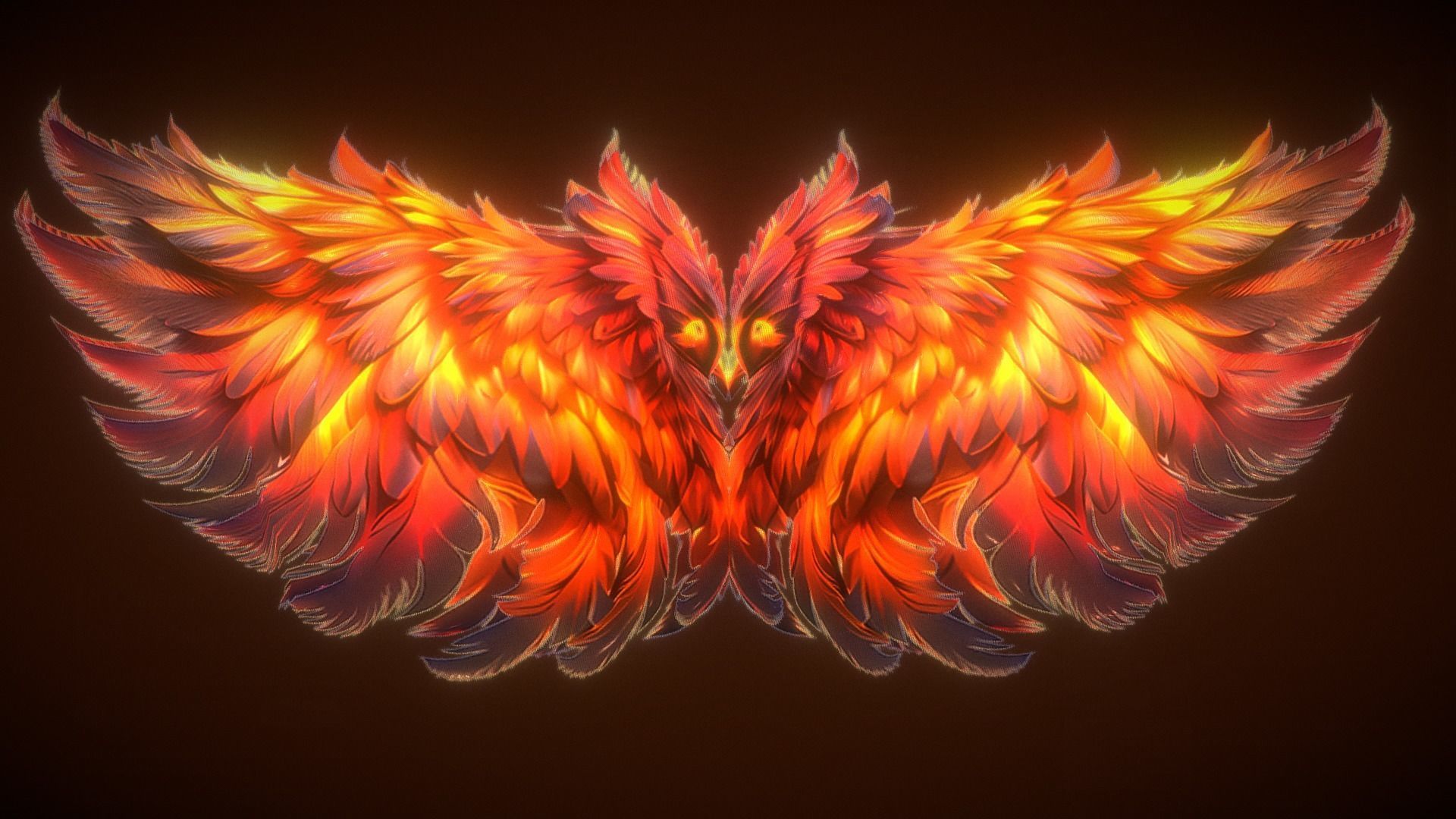 3D model Animated Phoenix Wings VR / AR / low-poly | CGTrader