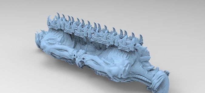 Alien organic Robot statue bridge 2 3D model | CGTrader