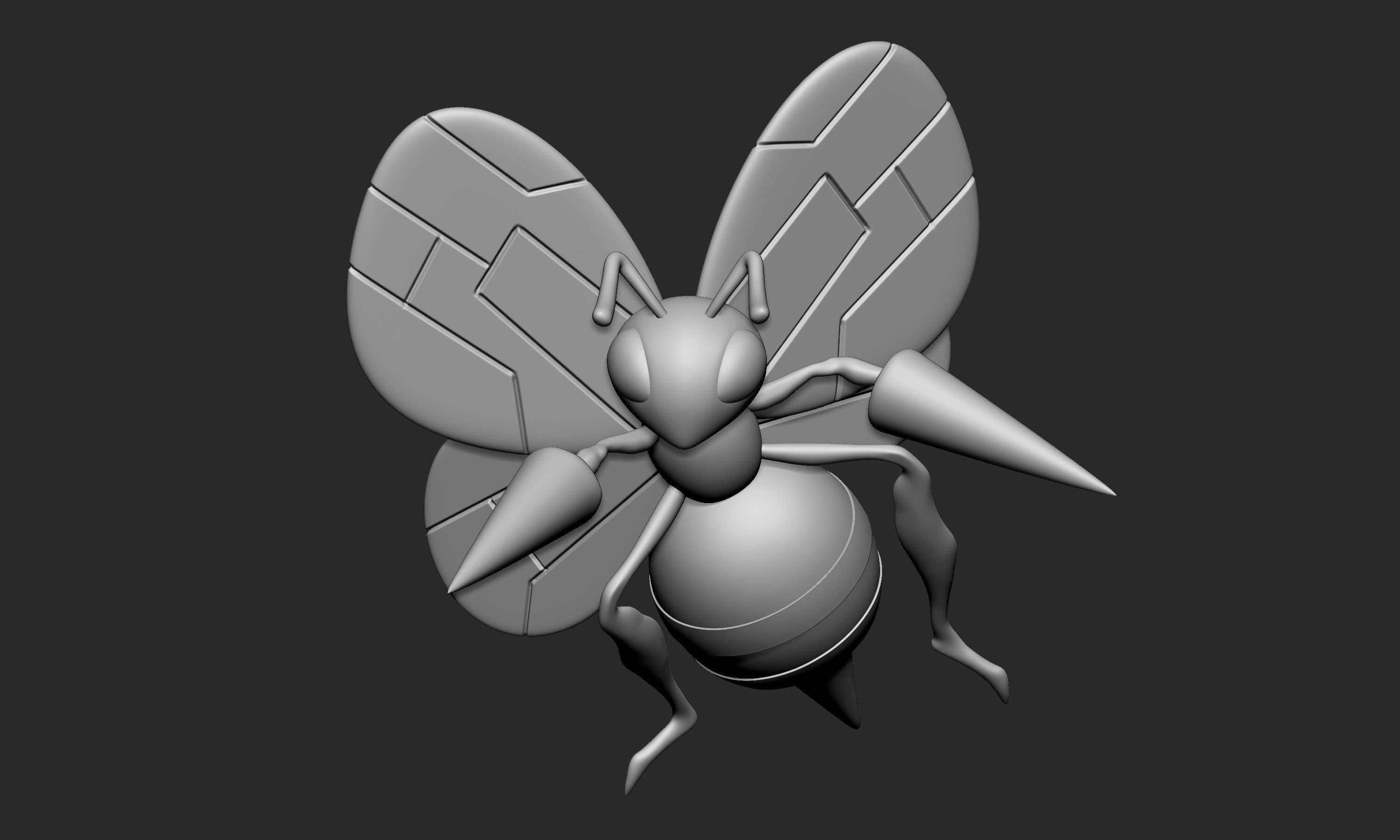 Pokemon - Beedrill with 2 poses 3D model 3D printable | CGTrader