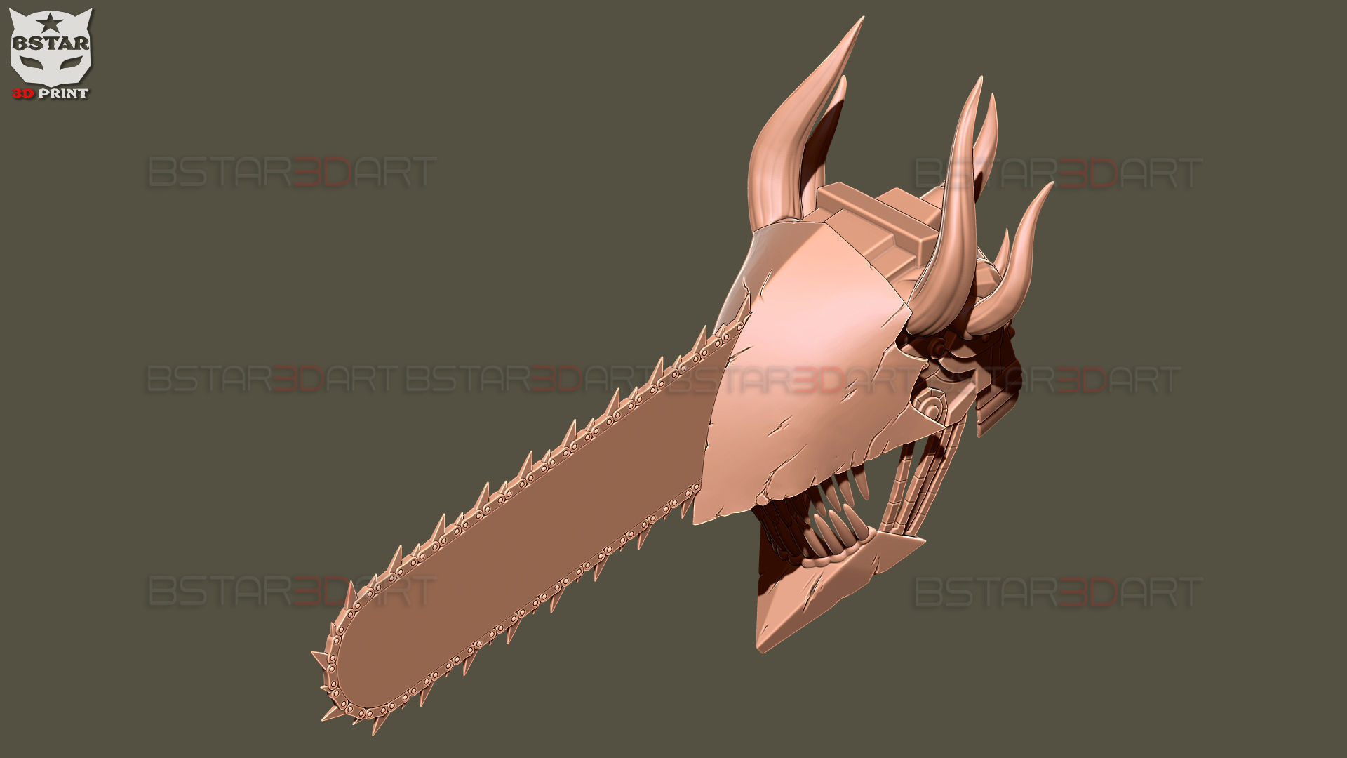 Chainsaw Man Full Form Devil Helmet - Denji Cosplay 3D model 3D ...