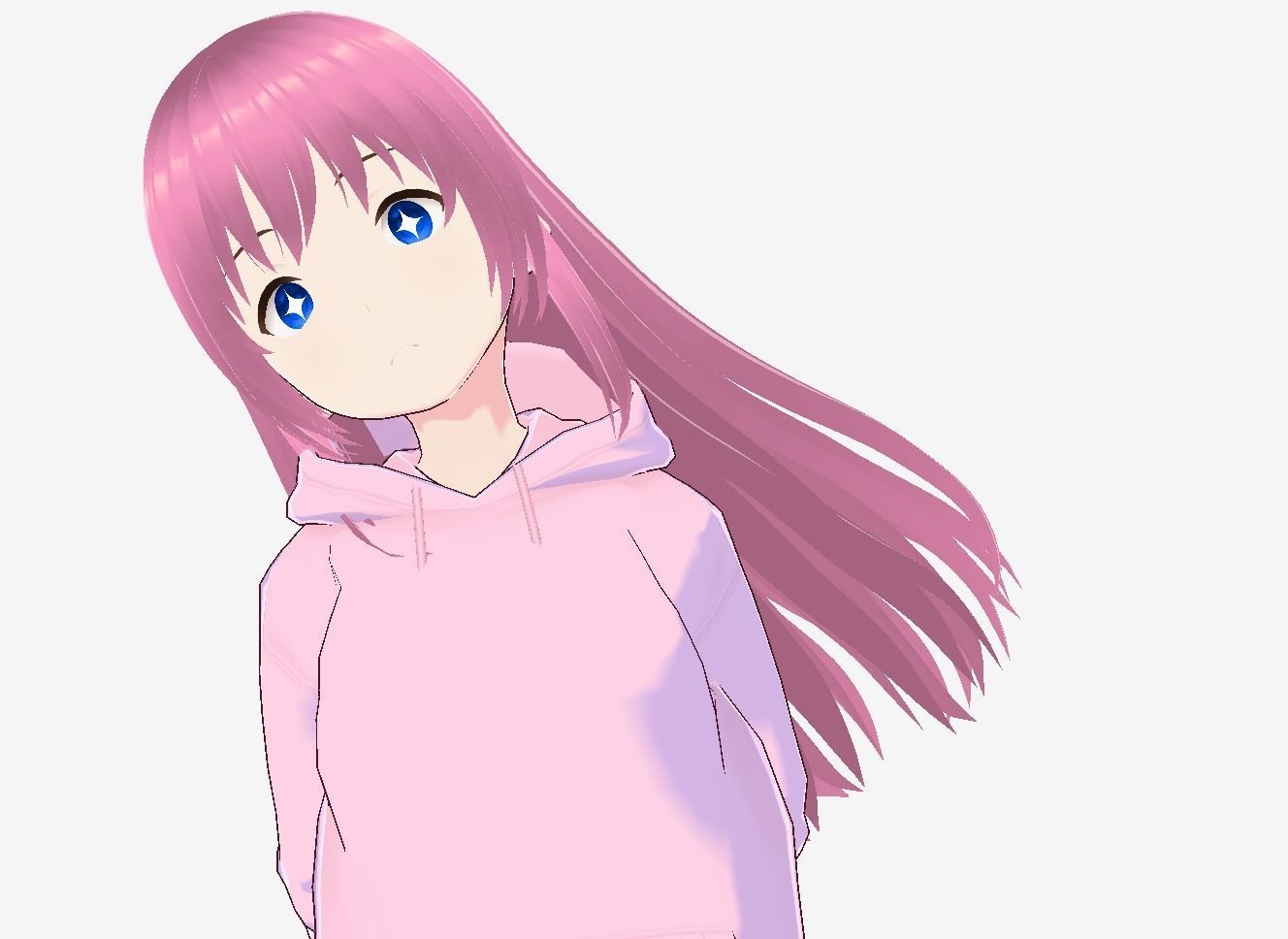 3D model Bocchi the Rock Young VRChat Avatar 3D model VR / AR / low ...