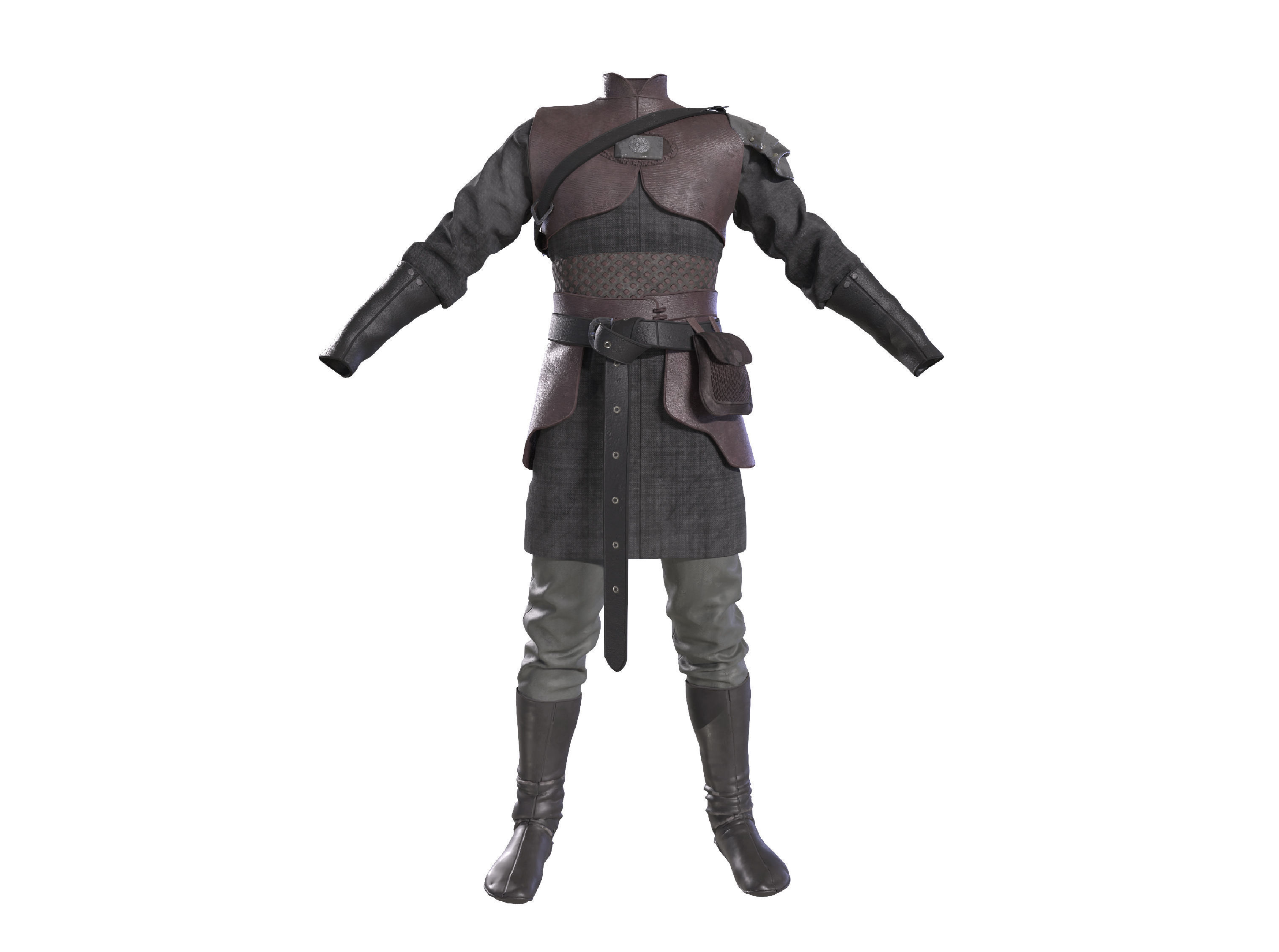 Medieval renaissance knight clothes Warrior armor 3D model | CGTrader