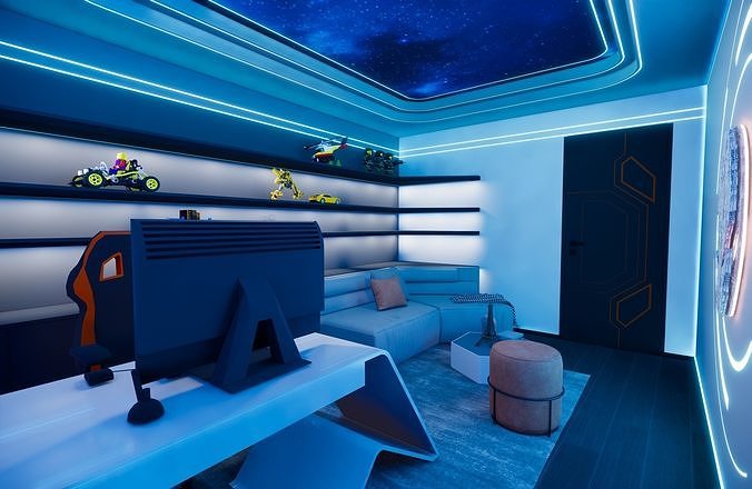 Modern esports room 3D model | CGTrader