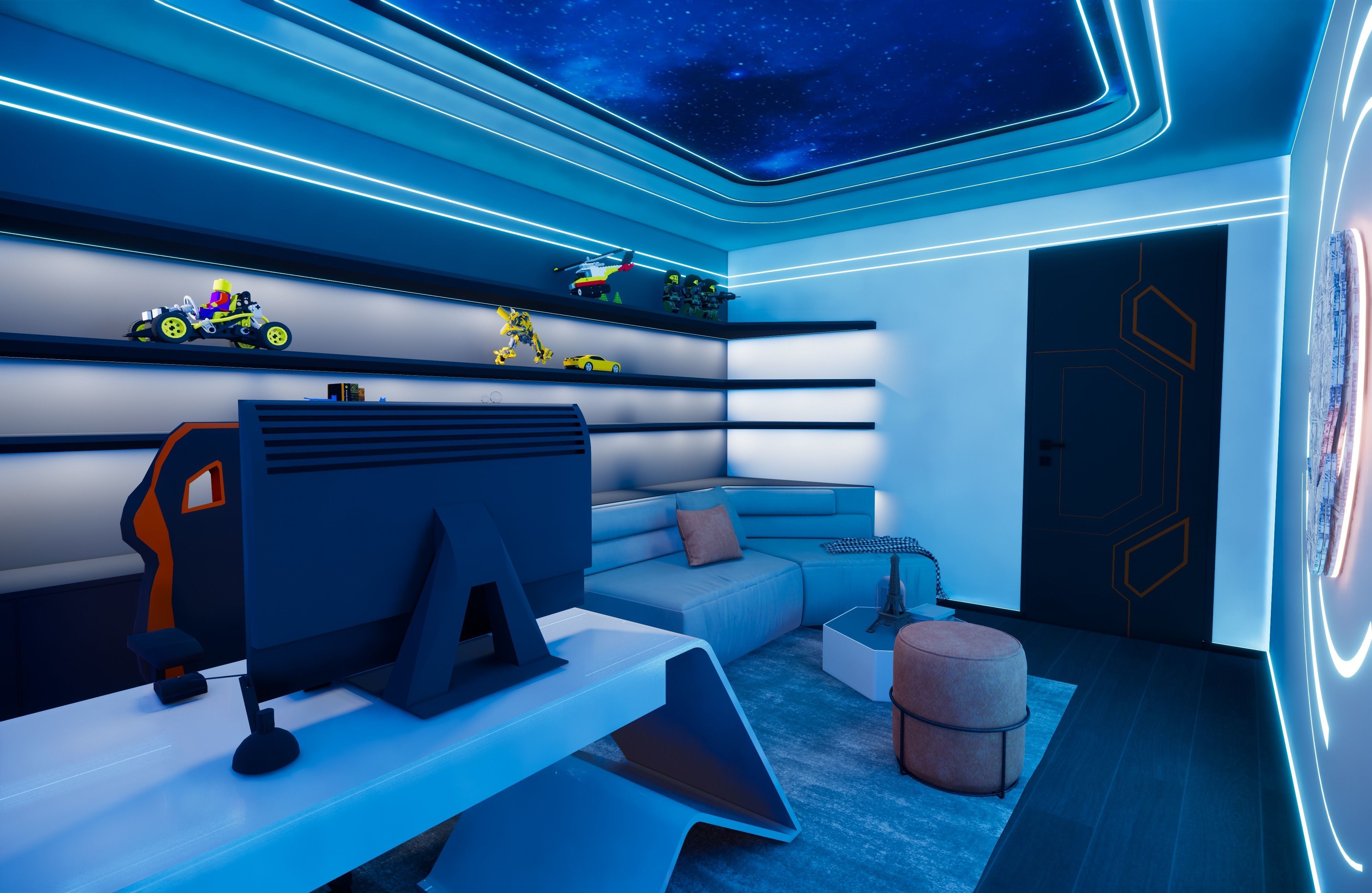 Modern esports room 3D model | CGTrader