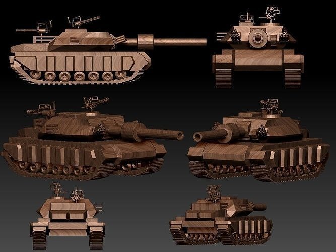 tank with machine gun 3D model | CGTrader