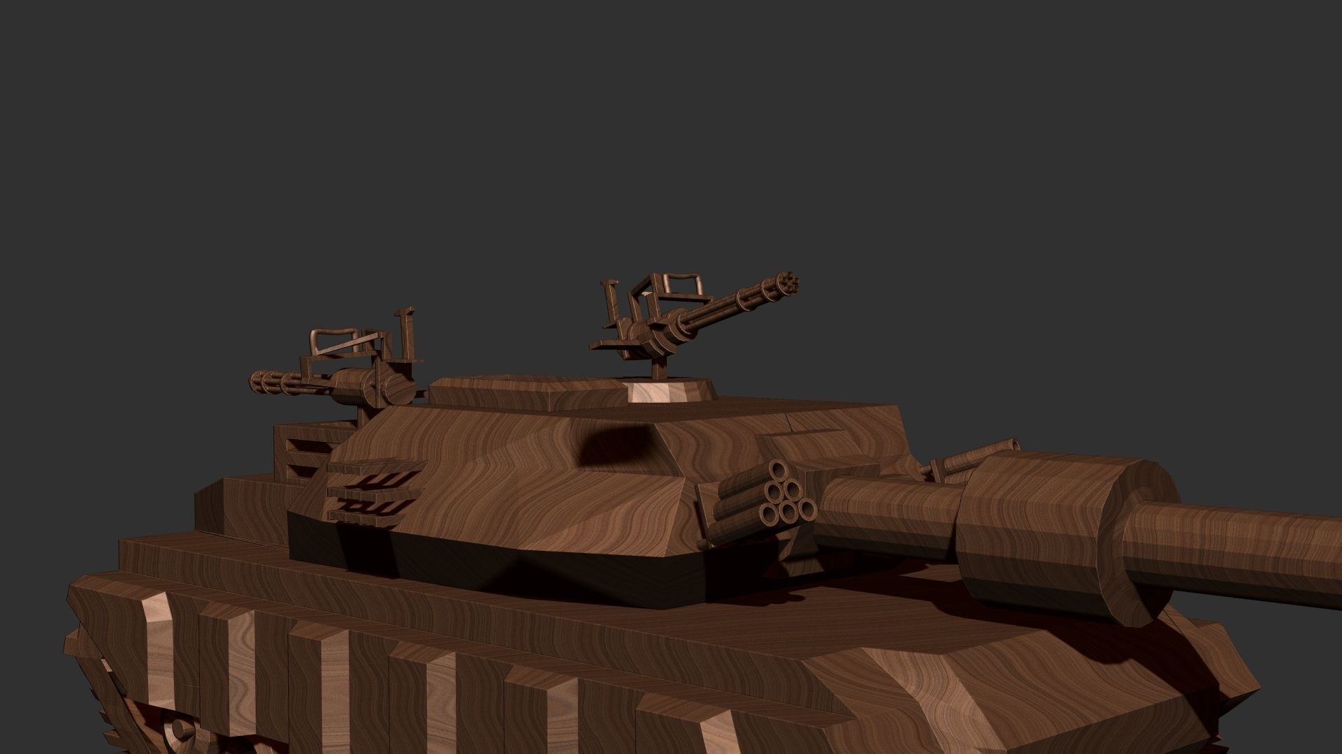 tank with machine gun 3D model | CGTrader