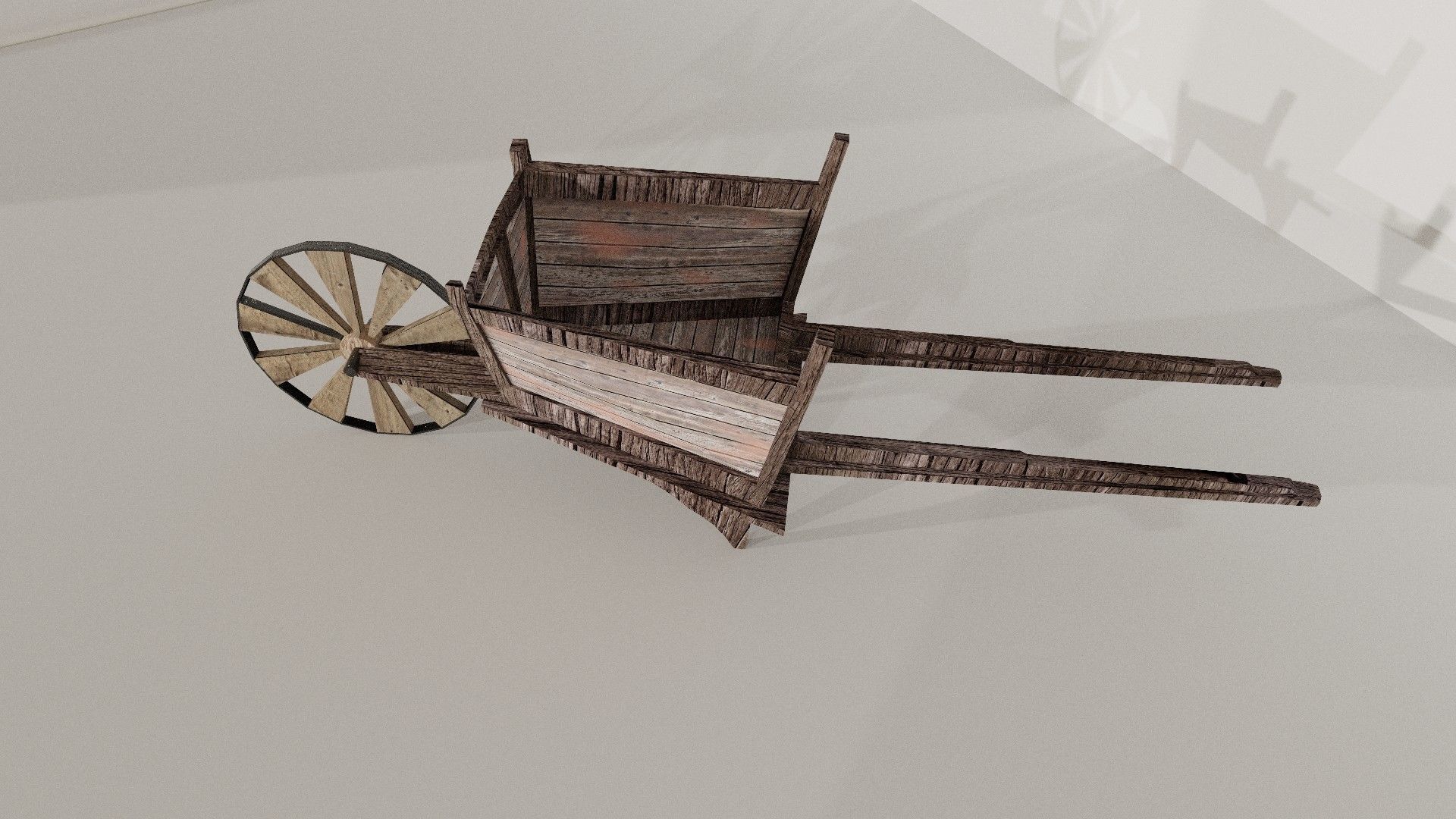 textured wheelbarrow free 3D model | CGTrader