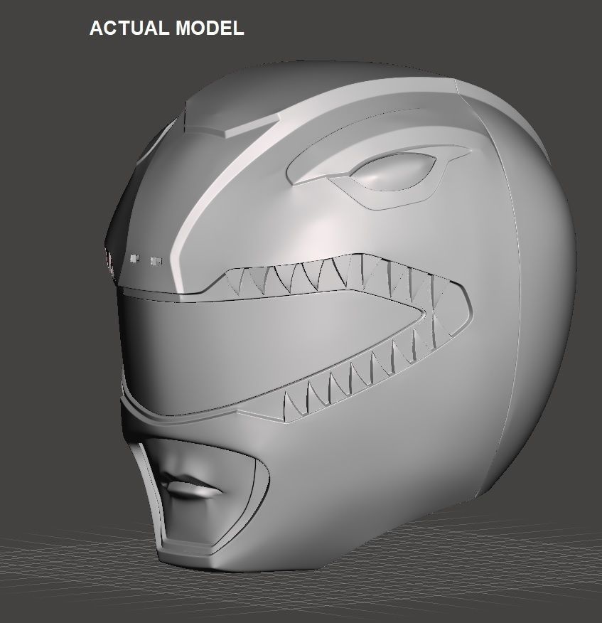 Red Ranger helmet MMPR 3D model 3D printable | CGTrader