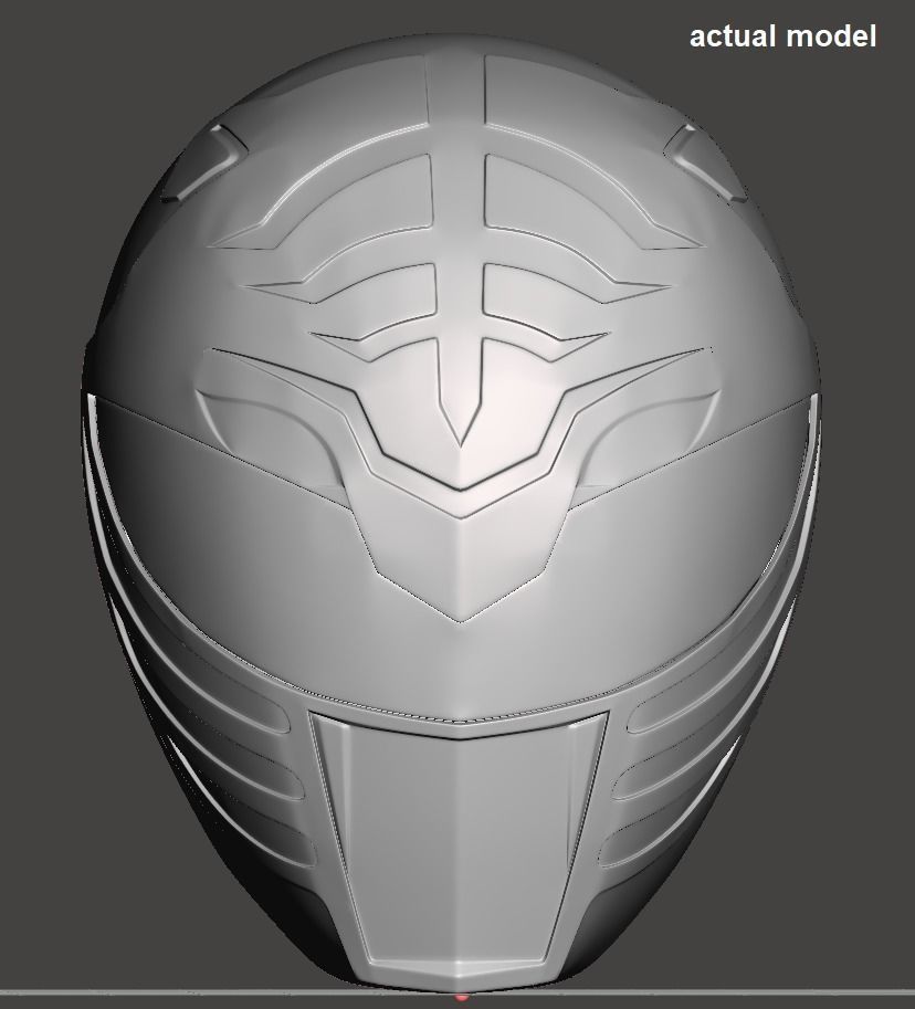 White Ranger helmet MMPR 3D model 3D printable | CGTrader