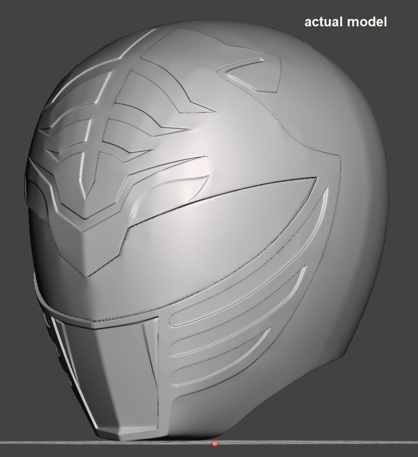 White Ranger helmet MMPR 3D model 3D printable | CGTrader