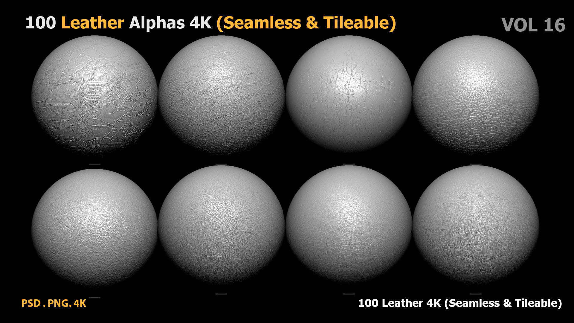 100 Leather Alphas 4K Seamless Tileable Texture | CGTrader
