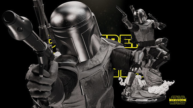 Jango Fett Sculpture Star Wars 3D Models Ready for 3D printing 3D model ...