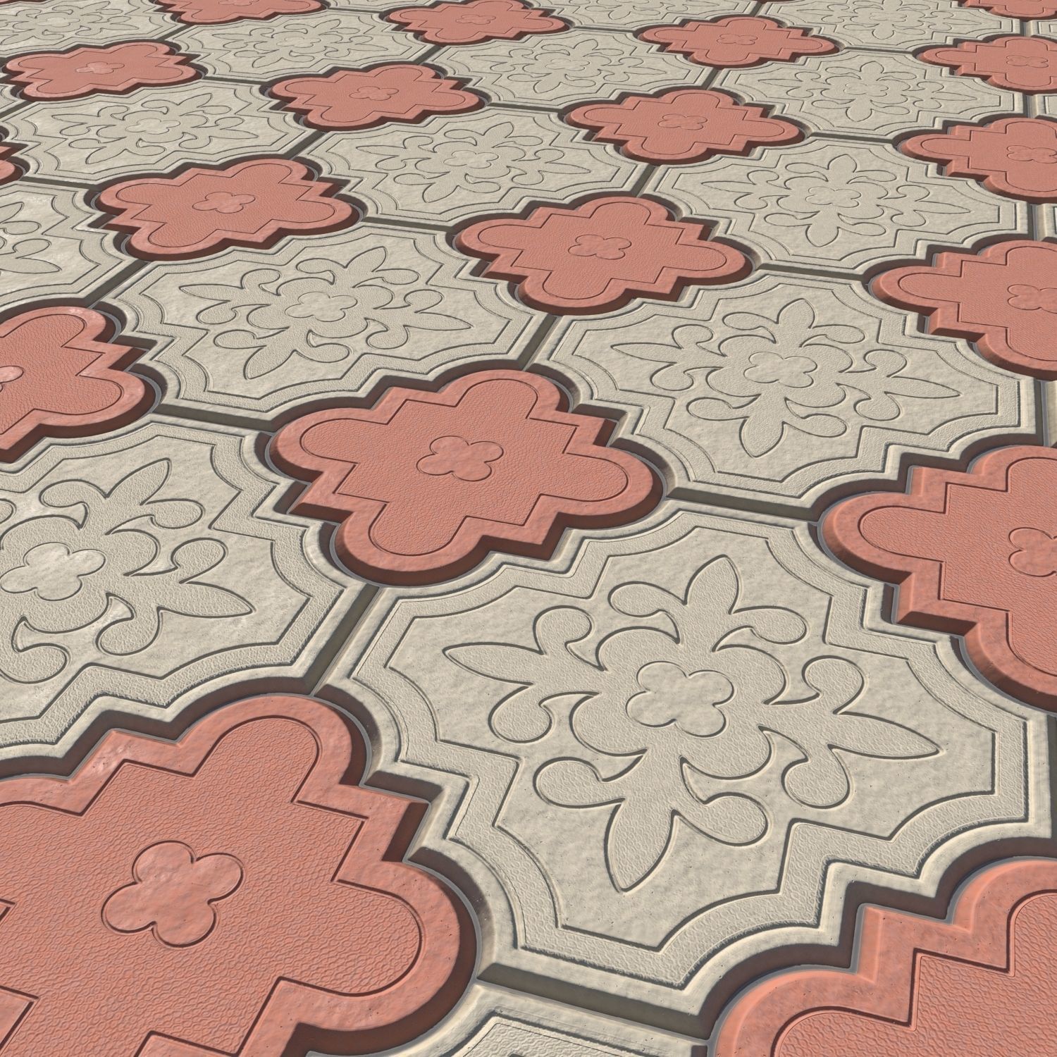 Clover paving brick Texture | CGTrader