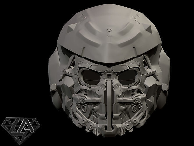 Sci-fi tactic custom helmet 3D model 3D printable | CGTrader