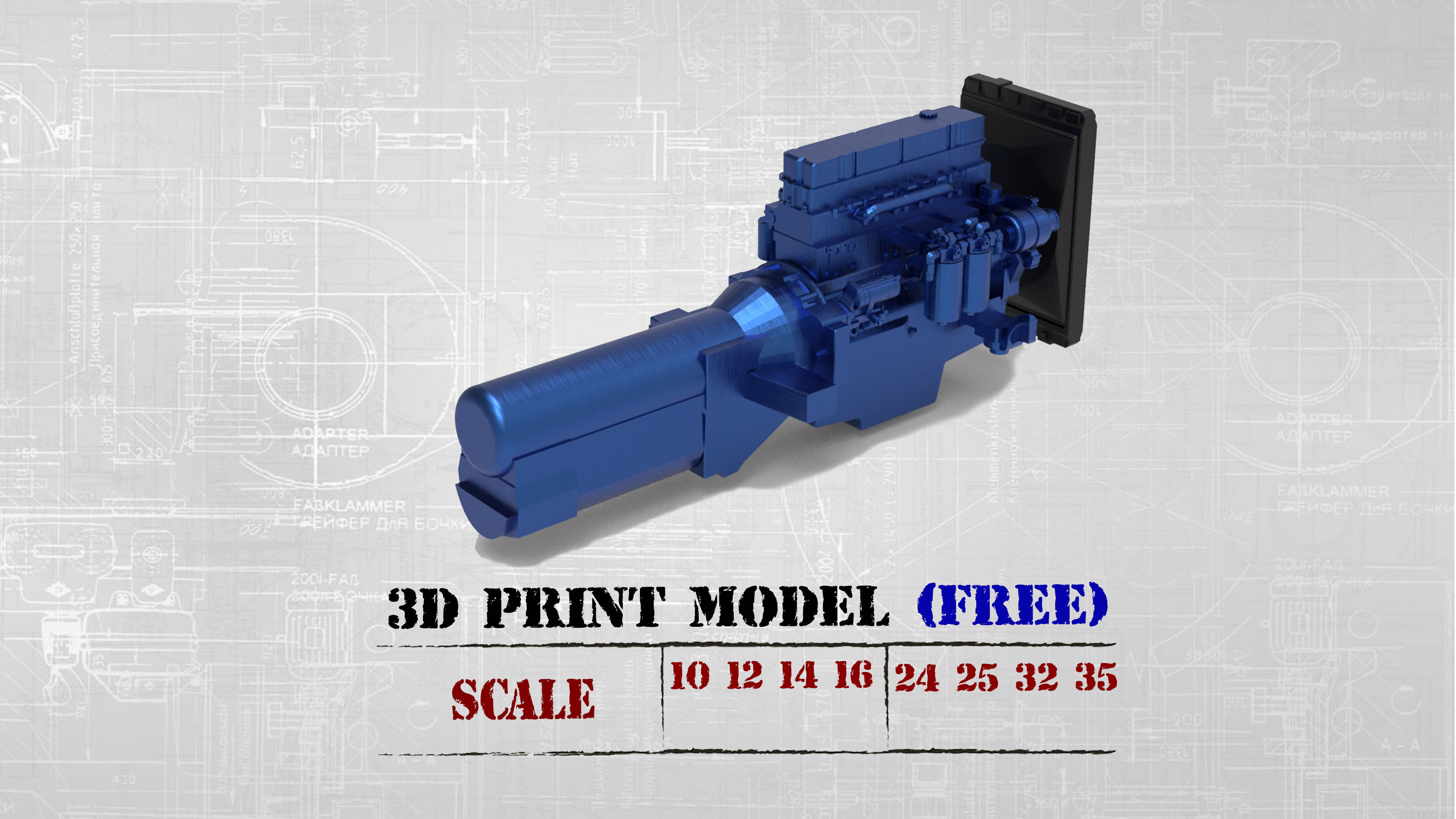 Free 3D printable model ENGINE old Truck free 3D model 3D printable ...